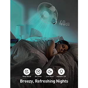 PARIS RHÔNE Wall Mount Fan with Remote,16 Inch Wall Fan with 5 Blades, 5 Speeds, 8 Hour Timer, 90° Oscillating Quiet Wall Fan with Remote for Home Office Bedroom Living Room Garage (White)