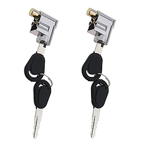 Create idea 2pcs Battery Cylinder Lock Ignition Switch Anti-Theft Safety Lock for Motorcycle Electric Bike Scooter E-Bike with 4 Keys Light Weight