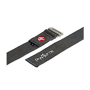 Manduka Align Yoga Strap - Lightweight Cotton, Secure, Slip Free Support, Thunder Grey, 1.75 Inch Wide, 8 Feet (244cm)