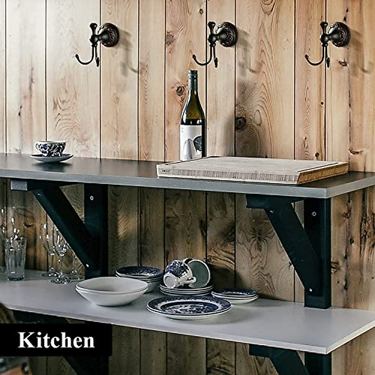 Leyden Oil Rubbed Bronze Towel Hooks, Antique Robe Hooks Brass Coat Double Clothes Hanger for Bathroom