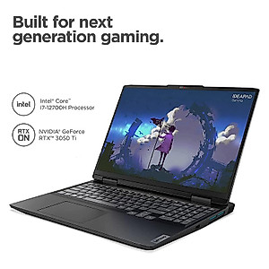 Lenovo Ideapad 3i Gaming 15.6" (1920x1080) FHD 120Hz Laptop, Intel Core i7-12700H, 32GB RAM 2TB PCIe SSD, GeForce RTX 3050Ti Graphics, Backlit Keyboard, Onyx Grey,TWE HDMI Cable