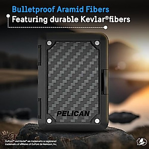 Pelican Magnetic Wallet for iPhone [Card Holder] [RFID Blocking] Heavy Duty MIL-STD Snap-on MagSafe Wallet -Detachable Hard Magnetic Phone Wallet for iPhone 15 Pro Max/14 Pro Max/13 Pro Max/12 - Black