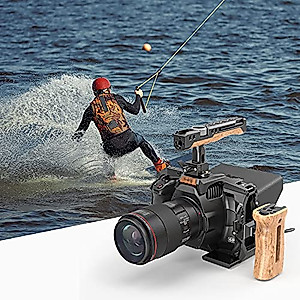 SMALLRIG Camera Cage Accessory Kit for BMPCC 6K Pro / 6K G2, with Top Handle Wooden Side Handle Cable Clamp for HDMI SSD Clamp Sunhood NATO Rail Screen Protector for BMPCC 6K Pro / 6K G2-3299