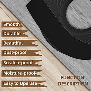 GSCIT Club Black Melamine Edge Banding, 3/4 inch x 25ft, Commercial Grade, Flexible Edging Trim for Plywood Cabinet Furniture