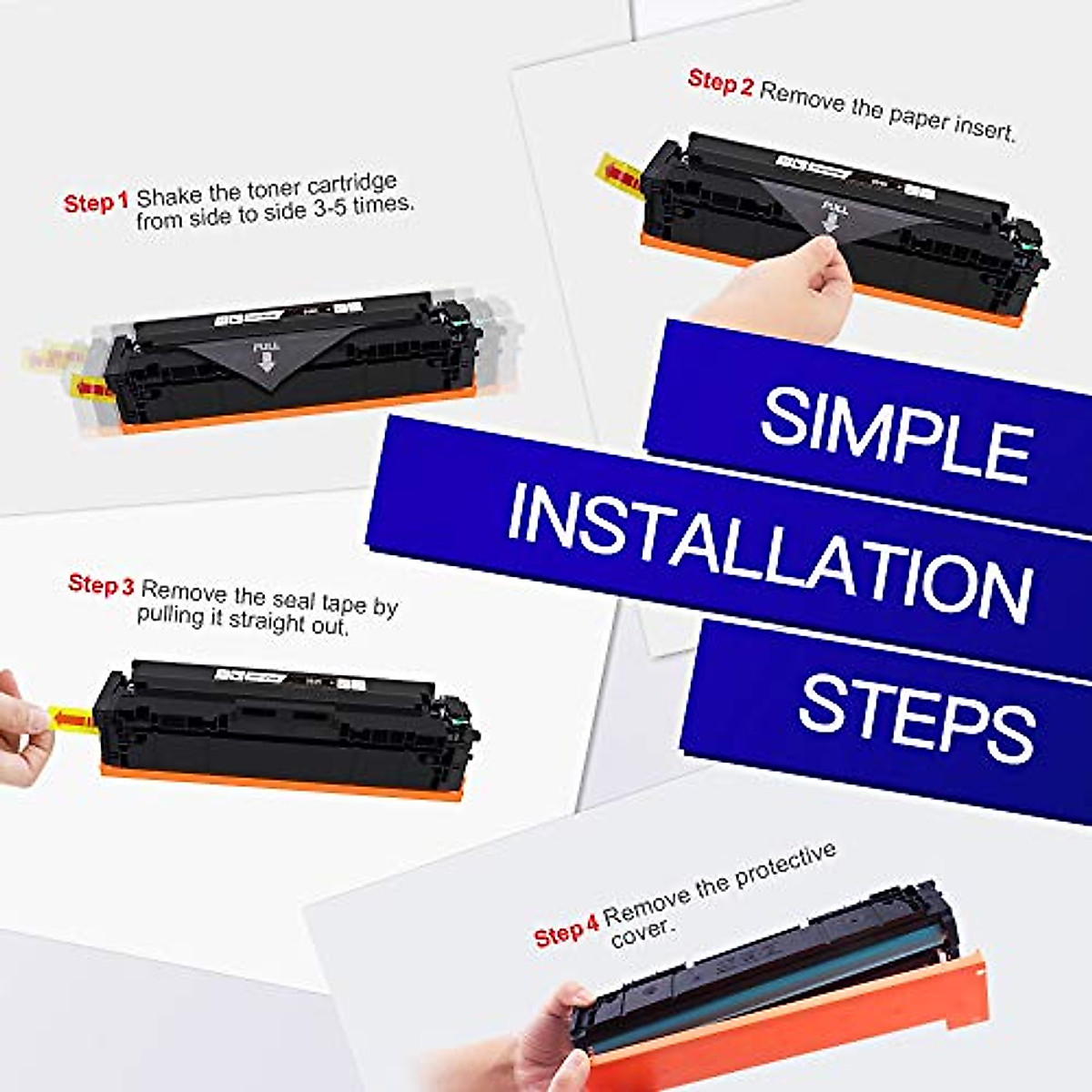 GPC Image Compatible Toner Cartridge Replacement for Canon 054H 054 CRG-054 to use with Canon Color ImageCLASS MF644Cdw MF642Cdw LBP622Cdw MF641Cw Toner Printer Tray (2 Black)