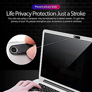 Webcam Cover Slide[6-Pack],Camera Cover for Laptops,MacBook Air,iMac,iPad Pro,PC/Computer,Tablets,Smartphone,iPhone,Ultra-Thin Web Blocker Protecting Your Privacy and Security (Metallic Black)