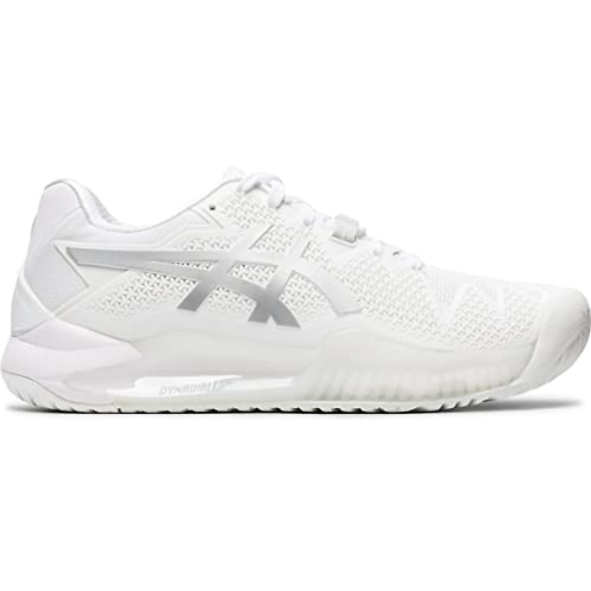 ASICS Women's Gel-Resolution 8 Tennis Shoes, 8.5, White/Pure Silver