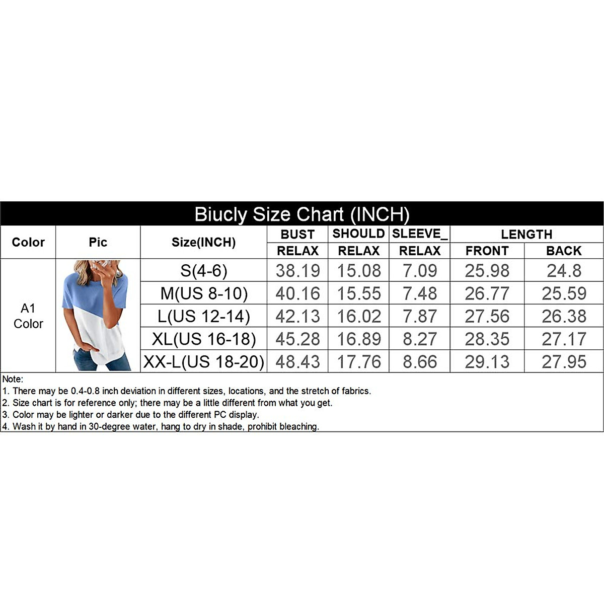 Biucly Women's Summer Casual Sexy Short Sleeve Crewneck Color Block Tee Loose Tops Tshirts for Womens 2025,US 12-14(L),Apricot,White