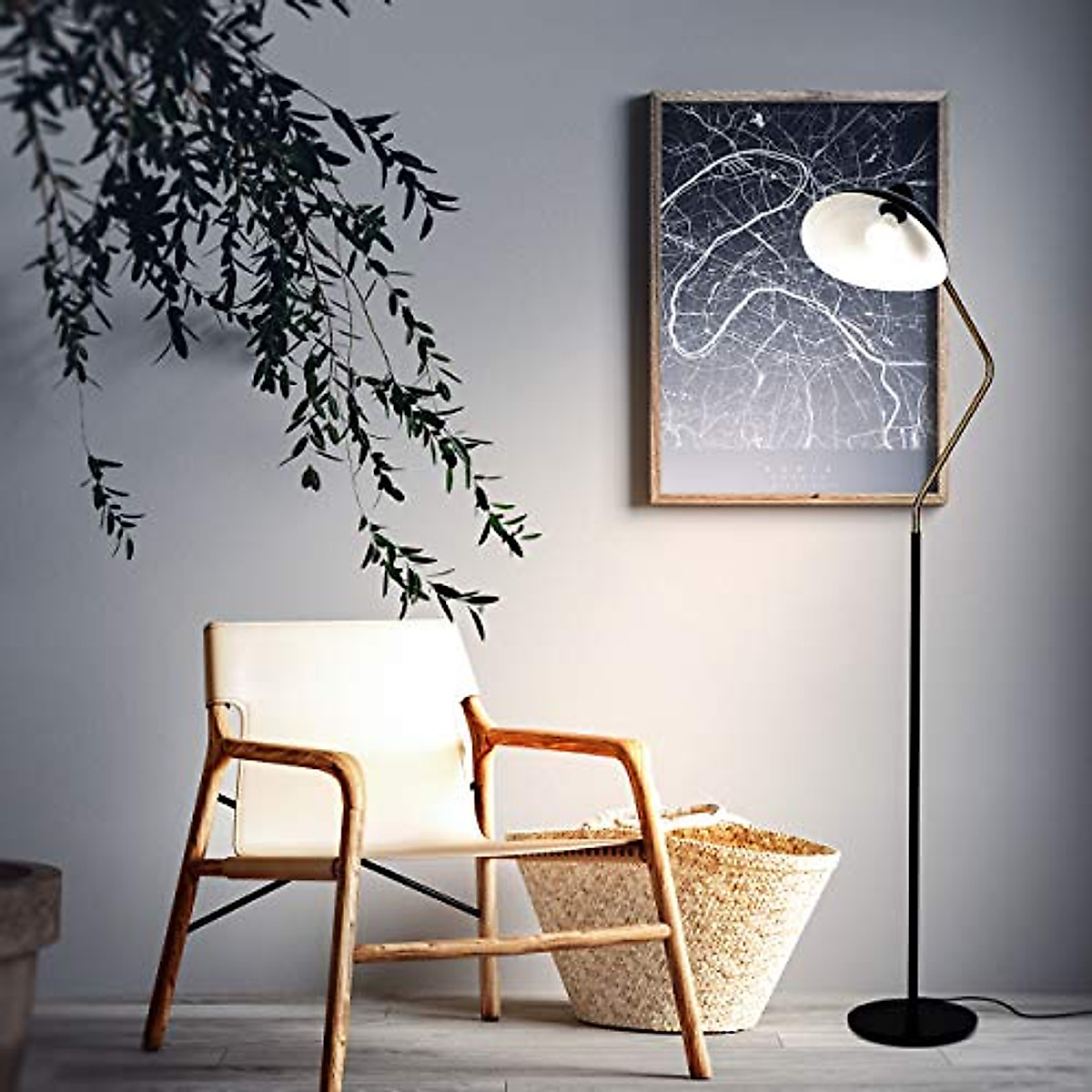Brightech Swoop LED Floor Lamp, Tall Lamp with Adjustable Head, Modern Lamp for Living Rooms & Offices, Standing Lamp with Heavy Base for Bedrooms, Stunning Living Room Decor