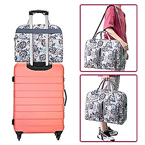 Teamoy Sewing Machine Carrying Case, Sewing Machine Tote with Bottom Wooden Board Pad for Most Standard Sewing Machines and Accessories, Dandelion