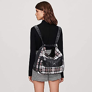 Women Handbag Purse Soft Vegan Leather Shoulder Crossbody Bag;Women Hobo Bag-White/Black