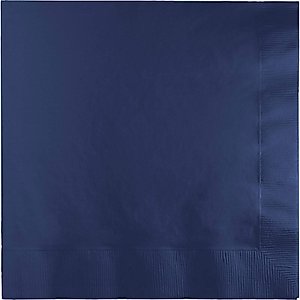 Creative Converting Touch of Color 6.5" x 6.5" Navy Lunch Napkin