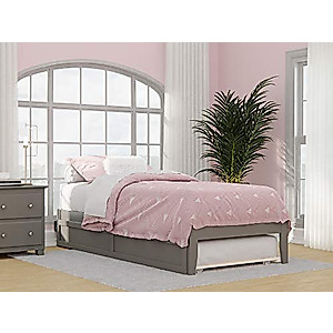 AFI, Colorado Bed with USB Turbo Charger and Twin Extra Long Trundle, Twin Extra Long, Grey