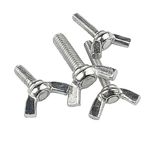 20 Pcs M6 Carbon Steel Zinc Plating Wing Butterfly Screws Bolts,Wing Bolt,Machine Fastener,Thumb Hand Screws for Electronic Equipment (Galvanized M6-1.0 x 20mm)