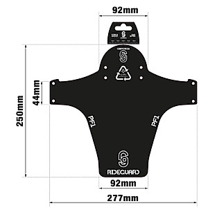 RideGuard PF1 Intergalactic. Front MTB Mudguard Mountain Bike Fender. Fits 24”, 26”, 27.5”, 29”, Plus Size and Fat Bikes. UK Made 100% Recycled Plastic Waste 100% Recyclable.