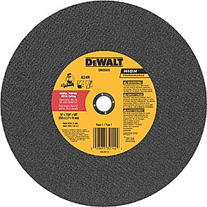 DeWalt DW8005 10 x 7/64 x 5/8 General Purpose Metal Chop Saw Wheel