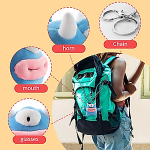 Furvana 5 Inch Lovely Monster Animal Stuffed Doll Plush Toy Keychain Key Holder Bag Pendant, Carnival Prizes for Kids, Valentine Gifts Toys