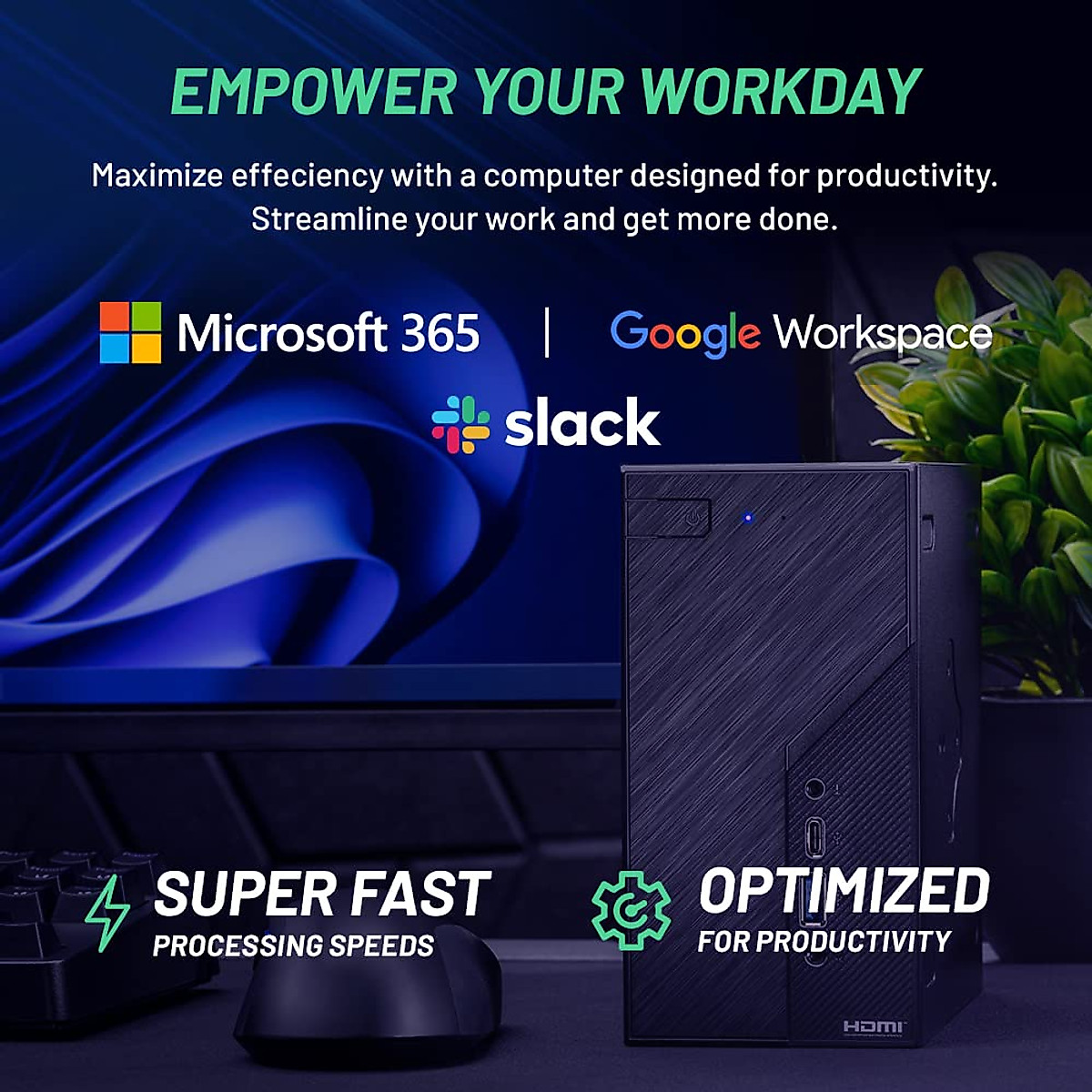 Skytech Gaming Mini PC X1 Gaming PC Desktop – AMD Ryzen 5 5600G 3.9 GHz, Radeon Graphics, 500GB NVME SSD, 16GB DDR4 SODIMM RAM, 120W AC Adapter/Wi-Fi, Windows 10 Home 64-bit,Black