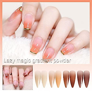 Nail Glitter Set,Gradient Powder,Nail Grading Powder, Magic Mirror Powder, Nail Polish Powder for French Nails Art Manicure Beginner Party Gift DIY Home