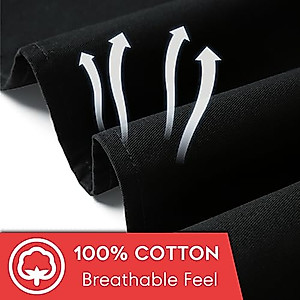 Comfyanno Aprons for men, 2 Pack 100% Cotton Mens Apron, Black Chef Kitchen Cooking Apron, Men Grilling BBQ Apron with 2 Pockets, Waterproof Man Apron for Gardening, Baking