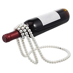 BESPORTBLE Wine Glass Necklace Holder Wine Stand Desktop Decoration Wine Display Rack Pearl Wine Rack Ornaments White Suspension Wine Rack Red Wine Hodler Wine Storage Rack