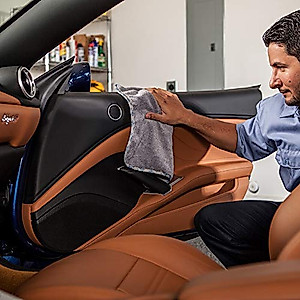 MW Pro Microfiber Car Towels (16"x 16") | 400 GSM | 80/20 Blend | Tagless | Soft Satin Piped Edges | All-Purpose Auto Detailing - Wax, Buff, Polish, Wash, Dry | 6 Pack (Gray)