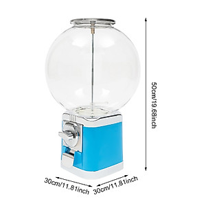 Coin Gumball Machine Toy Vending Machine,11 Inch Mini Vending Machine for Kids,Gumball Bank,Metal Candy Dispenser,Home Vending Machine,Vintage Gum Ball Machine (Sky Blue)