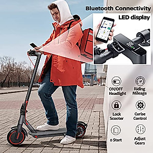Electric Scooter for Adults 350W Commuter Electric Scooters Up to 19MPH & 19-21Miles Range Foldable Electric Scooter Double Braking Scooters,8.5" Tires APP Control Teens Electric Scooter
