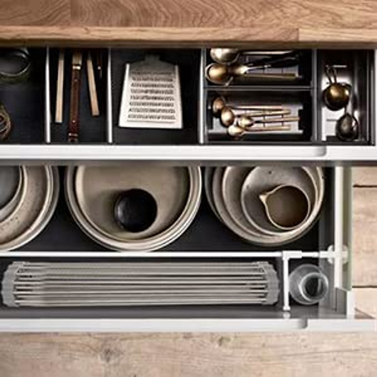 SunCleanse Roll-up Dish Drying Rack with Silicone Grid, Multipurpose Dry Rack Dish Drainer, Stainless Steel Foldable Dish Drying Rack for Sink Counter, Mini Grey 17.8"x11.8"