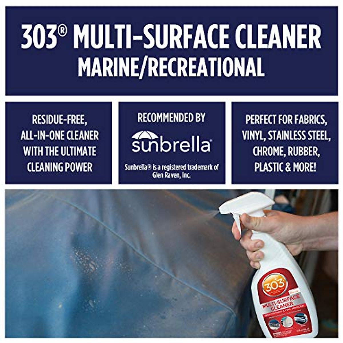 303 Boat Care Kit - Marine Aerospace Protectant, Marine Multi-Surface Cleaner, Clear Vinyl Protective Cleaner