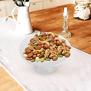GANAZONO Serving Platter Cake Pedestal Porcelain Cake Stand Display Cake Holder Cake Plates Buffet Treat Stand Tray Fruit Plate Nuts Container Cupcake Stand Snack Ceramics Ceramic Plate