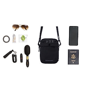 Sherpani Suki, Nylon Crossbody Purse with Coin Purse, Small Crossbody Bag, Cross Body Bag, Christmas Gifts, Purses for Women (Black)