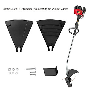 Plastic Bush Trimmer Guards Replacement Guard Fits Strimmer Trimmer with 1in 25mm 25.4mm Black
