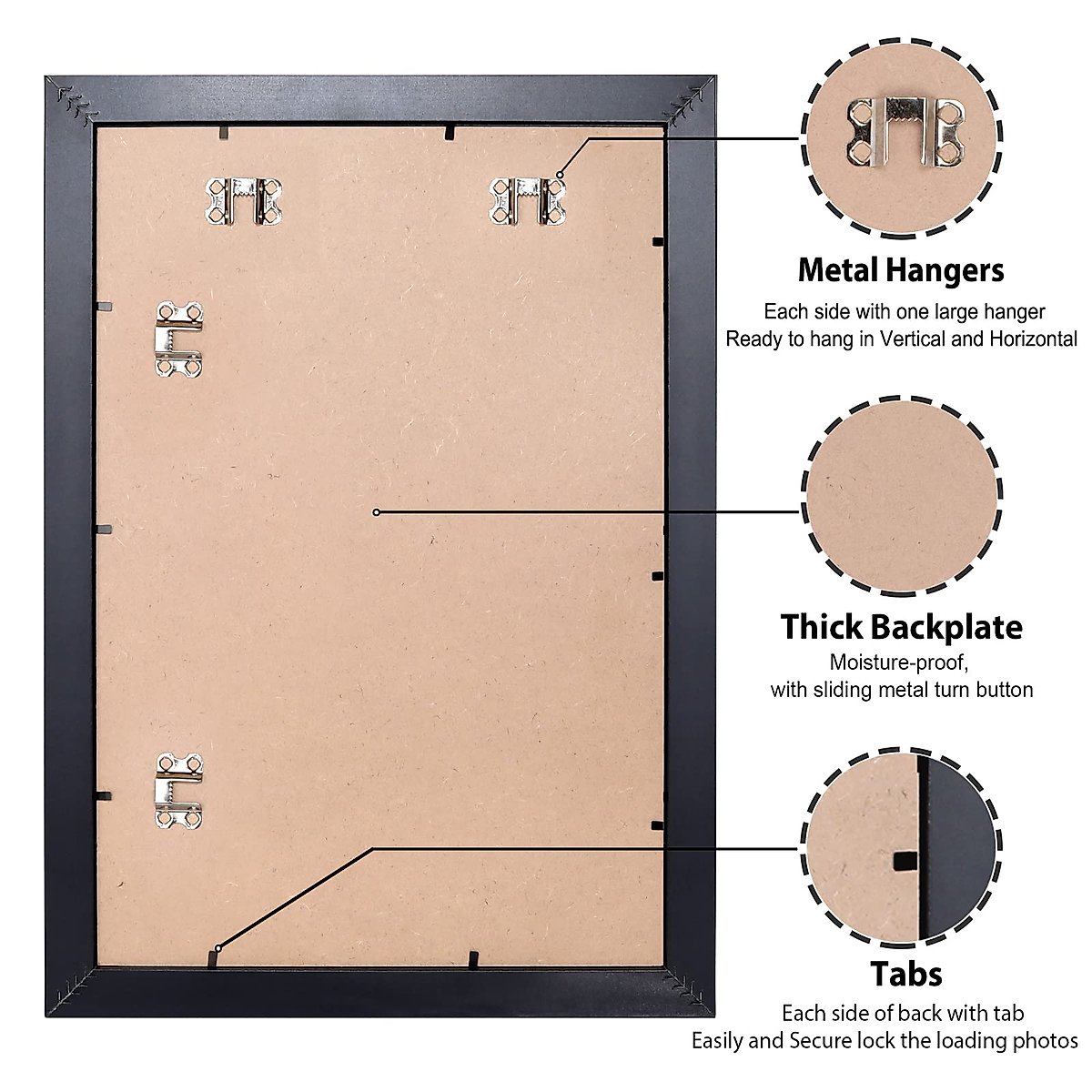 LaVie Home 30 x 42 Poster Frame Black, Display Pictures 27x40 with Mat or 30x42 Without Mat, Stable and Sturdy Picture Frame and Polished Plexiglass, Horizontal and Vertical Format of The Wall（1 Pack）