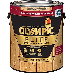 Olympic Elite 1 gal. Atlas Cedar Semi-Transparent Stain and Sealant in One Low VOC