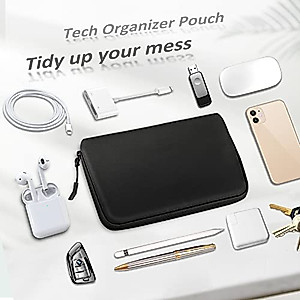 FINPAC Hard Laptop Sleeve with Accessory Pouch for 14-inch MacBook Pro M3/M2/M1 Pro/Max A2918 A2992 A2779 A2442 2023-2021, 13’’ MacBook Air/Pro, 13.5’’ Surface Laptop, Dell XPS 13, HP, Acer, Black