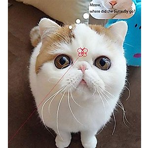 Cat Laser Toy, Interactive Toy with Red Dot LED Light Pointer, Long Range 3 Modes Lazer Projection Playpen for Kitten Interaction, Suitable for Cat Outdoor Pet Chasers Teasing Training Exercises