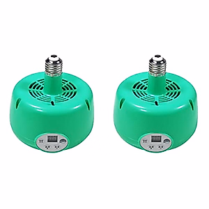 HANABASS 2pcs Hatching Poultry Plastic Tool Green Lamps Pet Ducks Animal Birds Amphibian Chicken Heat Incubation Safe Aquarium Emitter Coop Turtle Hamsters Animals No Snake Lamp Bulb Lambs