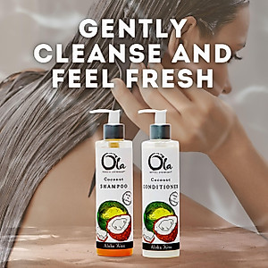 Tropical Apothecary Ola Coconut Organic Shampoo and Conditioner Hair Pair Combo - 8 Fl Oz each