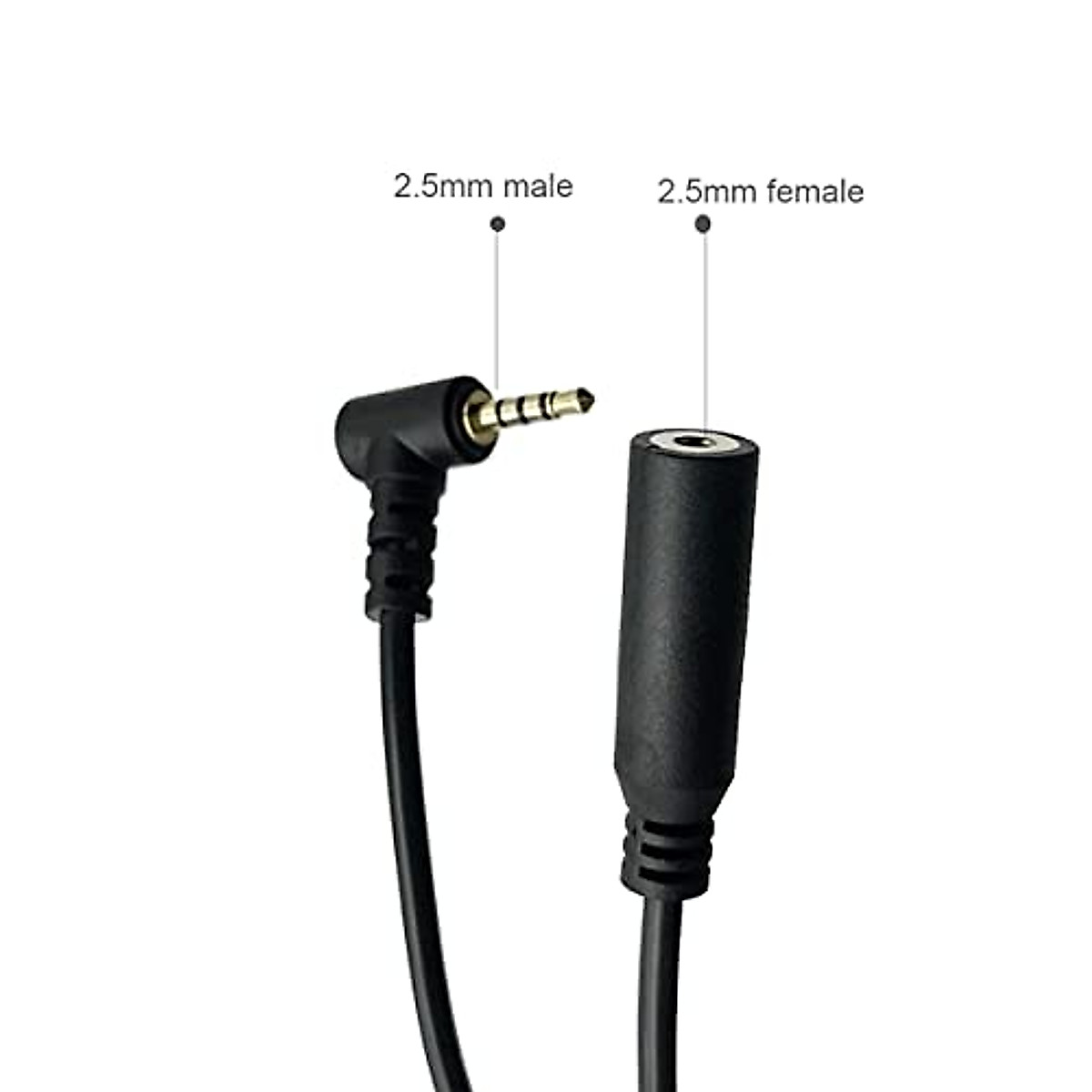 Seadream 2.5mm Male to Female Backup Camera Extension Cable Dash Cam Rearview Backup Camera Extension Cord 2.5mm Male to Female (10FT)