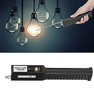 Neon Light Tester, Portable Handheld Neon Tube Tester Lamp Fluorescent Light Bulb LED Tester Battery Powered