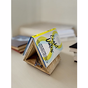 Multi-Functional Triangle Book Holder No Assebmly Required | Convenient Book Stand with Storage Cubby for Organized Reading Experience | Wooden Book Accessory | Perfect Gift for Book Lovers