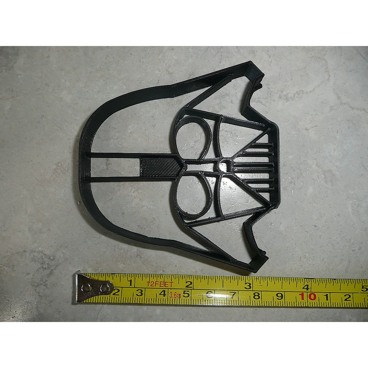 YNG DARTH VADER HEAD HELMET STAR WARS MOVIE CHARACTER COOKIE CUTTER 3D PRINTED MADE IN USA PR4131 Black