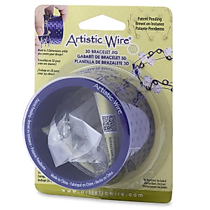 Artistic Wire 3D Bracelet Jig, with 20 Pegs 22 mm / 0.86 in, L x 4 mm / .15 in, O.D. and Holder Tubes