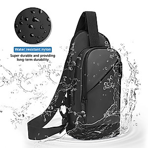 bluaqua Small Sling Crossbody Backpack Shoulder Bag for Men Women, Lightweight One Strap Chest Bag Daypack for Hiking Walking Biking Travel Cycling