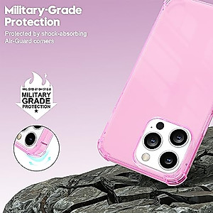 Svanove for iPhone 13 Pro Max Phone Case Clear Bumper, Transparent Cute Color, Thin Slim Soft Silicone Flexible TPU Trendy Cover for Women Girl Aesthetic, Protective Shockproof, Light Pink