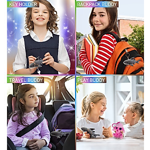 Puzzled Shark Plush Keychain Stuffed Animal Toy - Soft Fur Ocean Life Animal Grey Shark Charm Keyring, Cute Decorative Plush Toy Accessory Fun Buddy For Kids Bag, Purse, Backpack, Handbag - 4 Inches