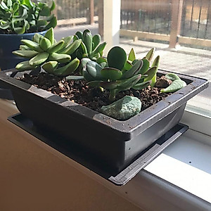 HEIHAK 20 PCS 9 Inch Bonsai Training Pots, Rectangular Bonsai Plants Growing Pot with 20 Humidity Trays and Drainage Built-in Mesh for Garden, Yard, Office, Porch, Balcony, Home Decoration