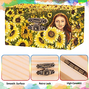 Thyle 48 Pcs Unfinished Small Wooden Box 3.54 x 1.97 x 2.17 Inch Mini Treasure Boxes Stash Wooden Box with Hinged Lid Locking Clasp for DIY Crafts Party Projects