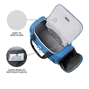 Travelpro Maxlite 5 Softside Lightweight Underseat Carry-On Travel Tote, Overnight Weekender Bag, Men and Women, Azure Blue, 18-Inch